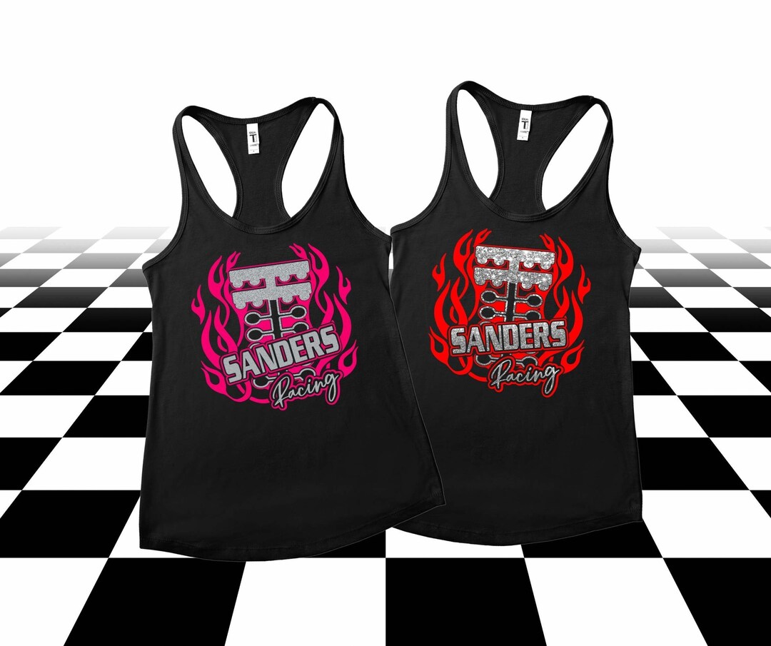 Personalized Drag Racing Tank Tops for Women & Girlfriend, Race Car ...