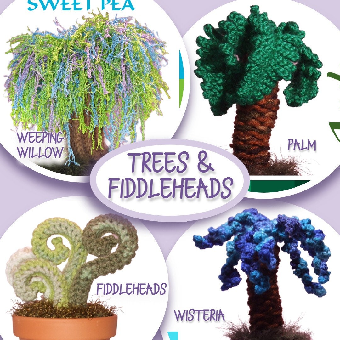 Crocheted TREES & FIDDLEHEADS - Etsy