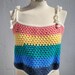 Vintage Rainbow Crochet Tube Tank - Etsy