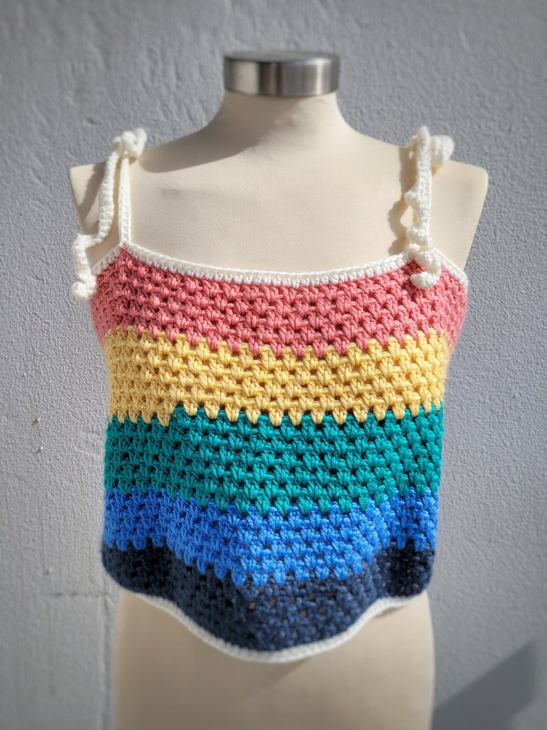 Vintage Rainbow Crochet Tube Tank - Etsy