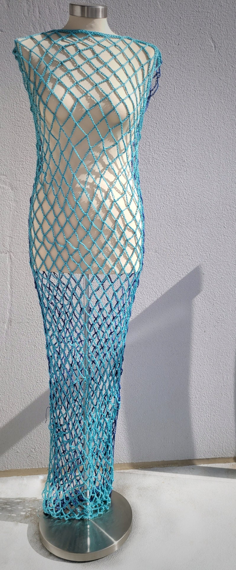 Crochet Fishnet Maxi Dress - Etsy