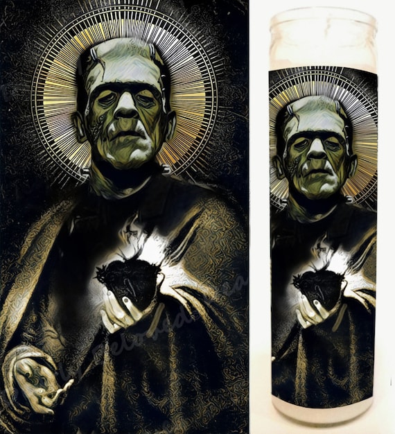 Frank's Monster Prayer Candle Frankenstein 8 Glass - Etsy