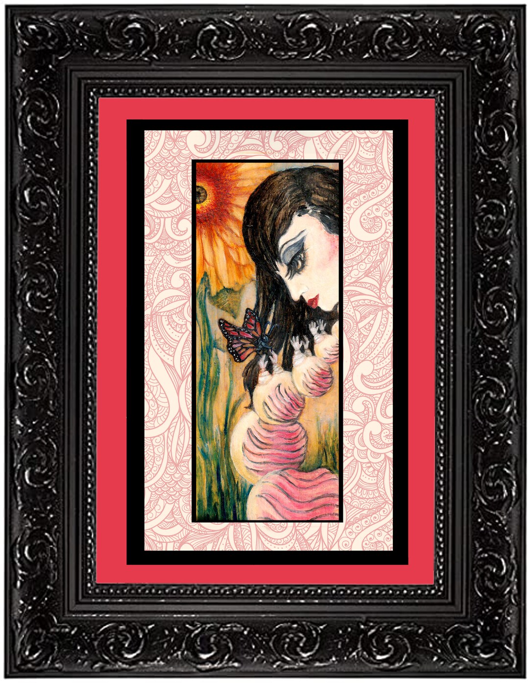 Caterpillar Girl Art Print: Gothic Pop-surreal, the Cure Inspired - Etsy