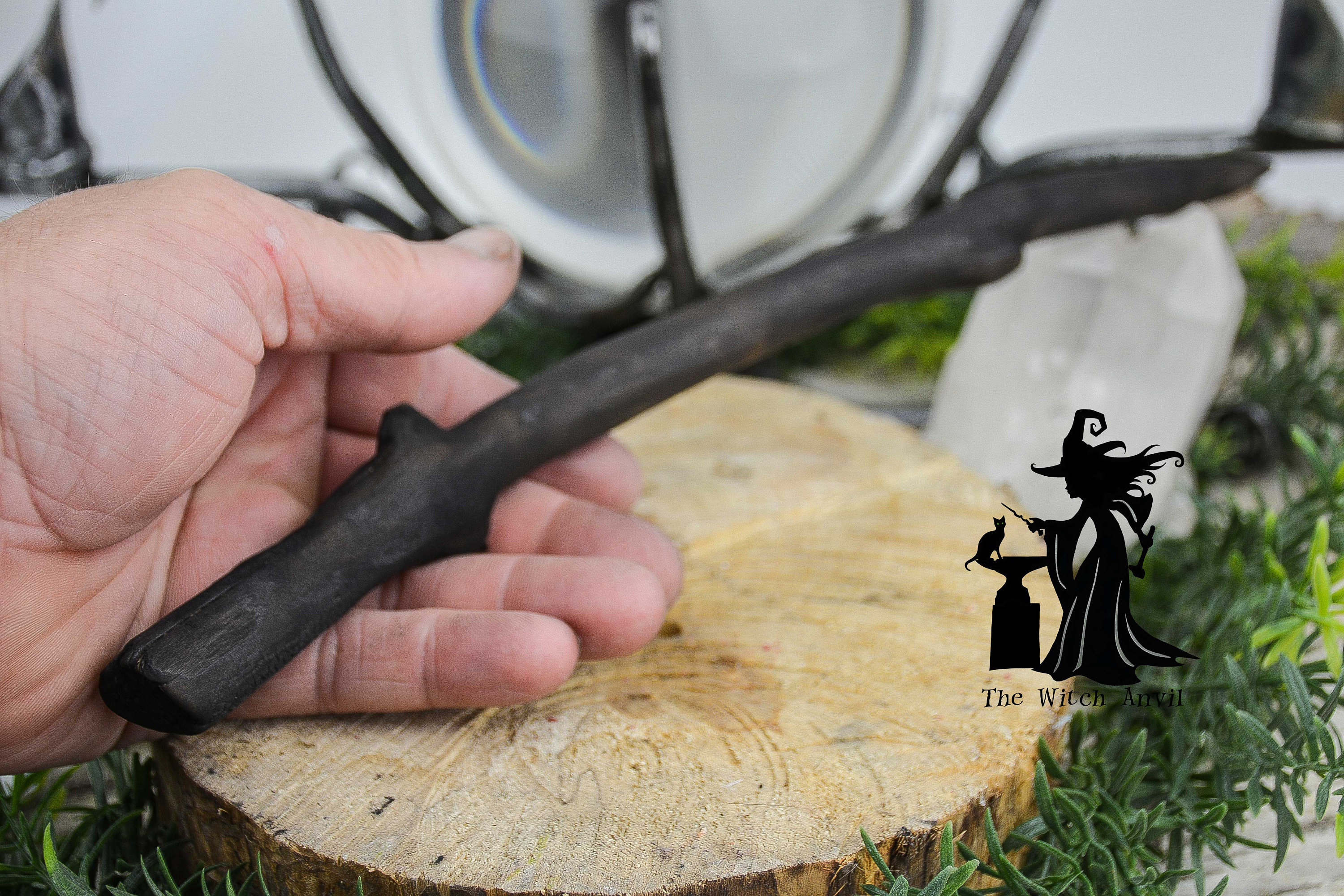 Magic and Rustic Wand of Natural Cherry Wood Named Deamhain Mac an T ...