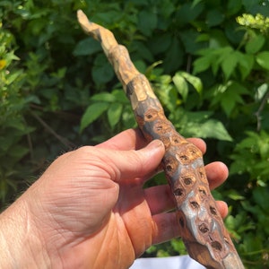 Traditional Cedar Wood Wand Named Dealanach Dìomhair (mysterious ...