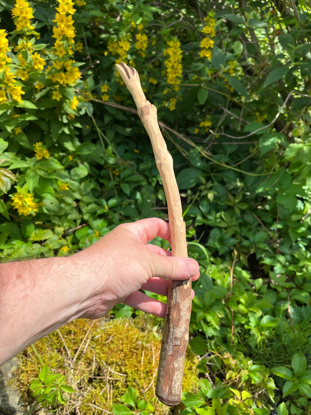 Rustic Hawthorn Wood Witch's Wand Named Sgèile Bheag (small Scale) - Etsy