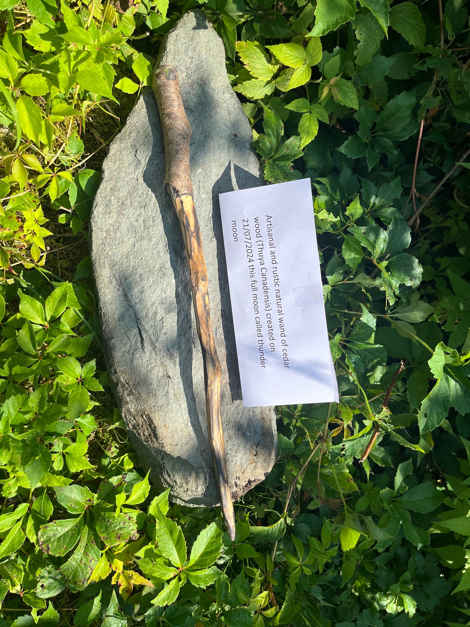 Traditional Cedar Wood Wand Named Aig Am Bheil Cruth Dubhach Na ...