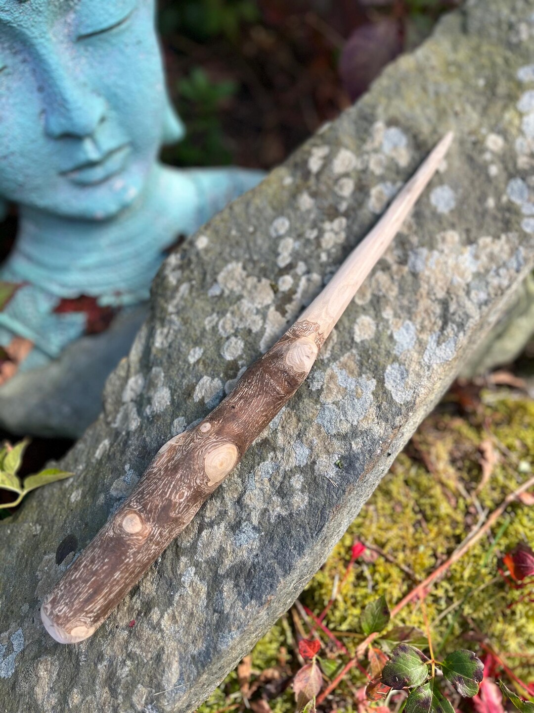 Rustic Pear Wood Magic Wand Named Vein. Created on the Full Moon of ...