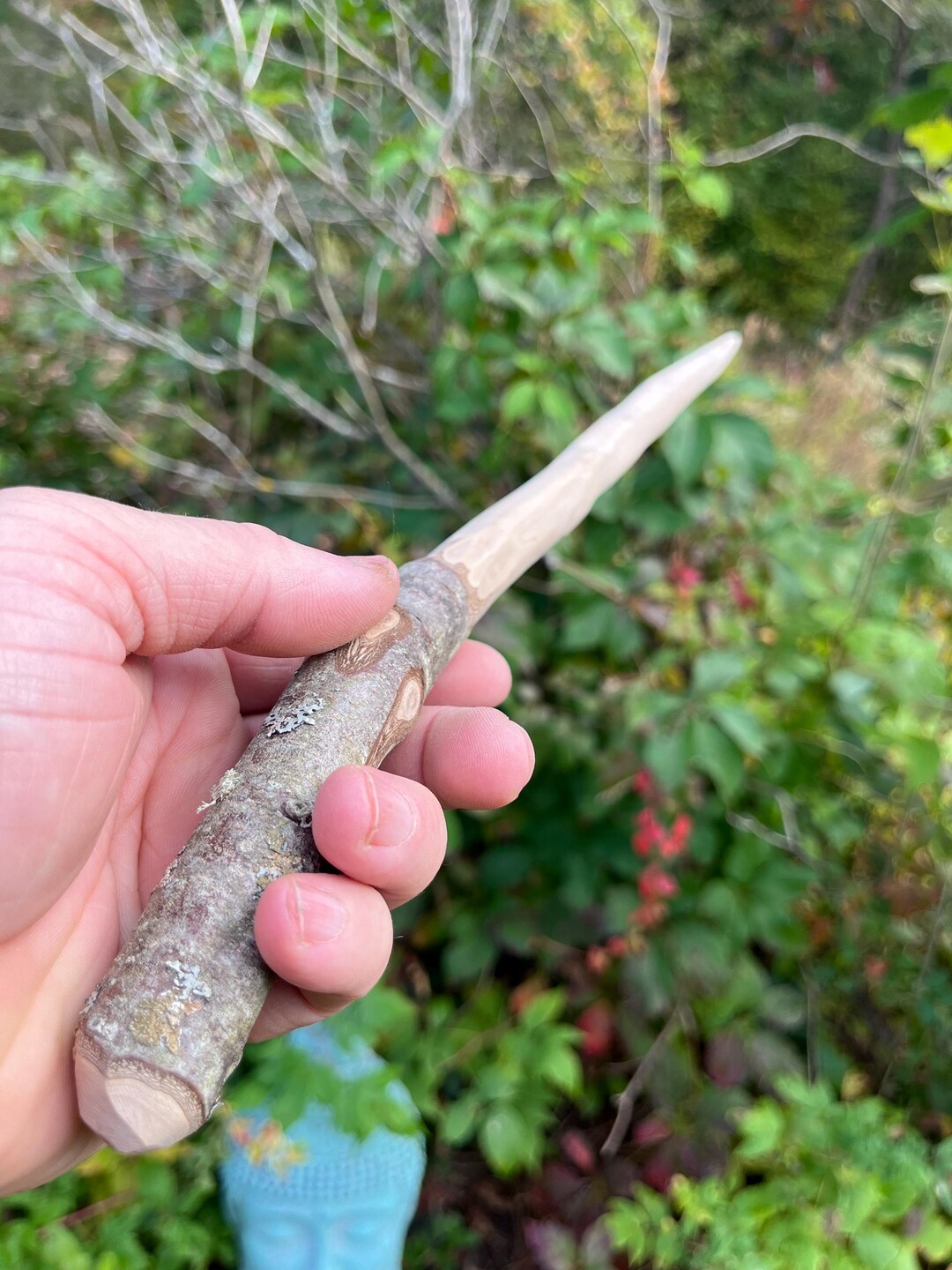 Rustic Pear Wood Magic Wand Named Sùilean Taibhse (ghost Eyes). Created ...