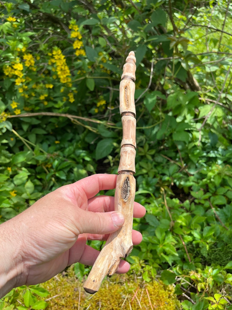 Rustic Hawthorn Wood Witch's Wand Named Sgèile Bheag small Scale - Etsy