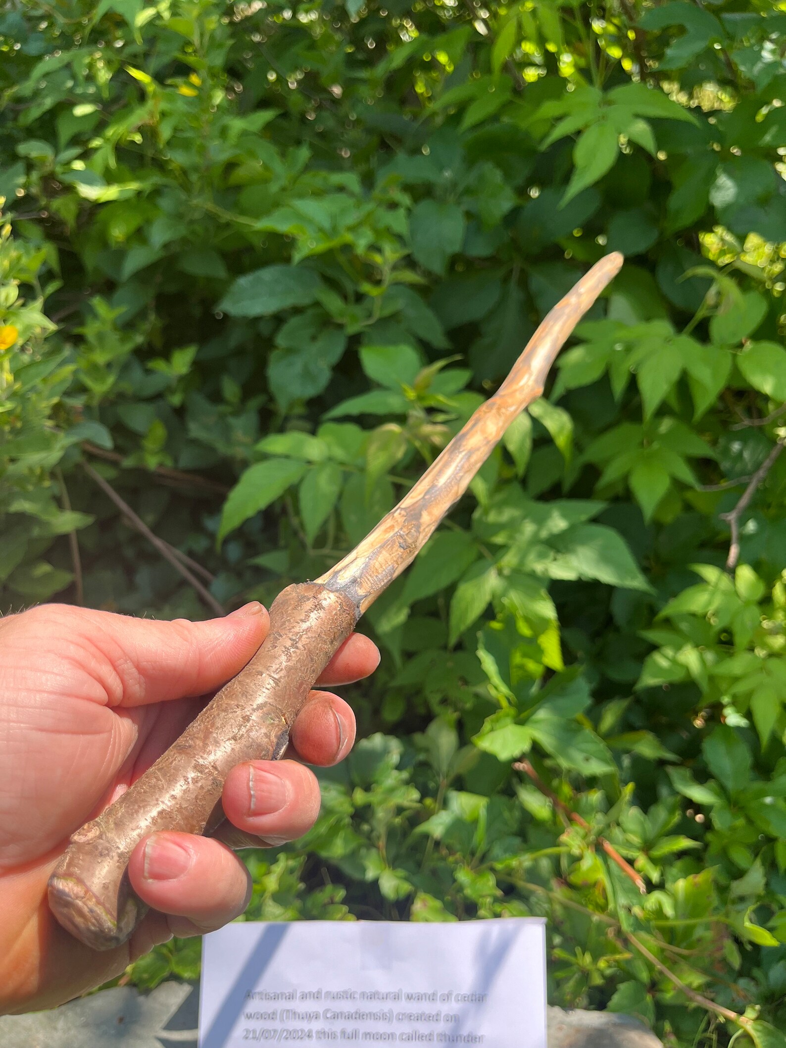 Traditional Cedar Wood Wand Named Aig Am Bheil Cruth Dubhach Na ...