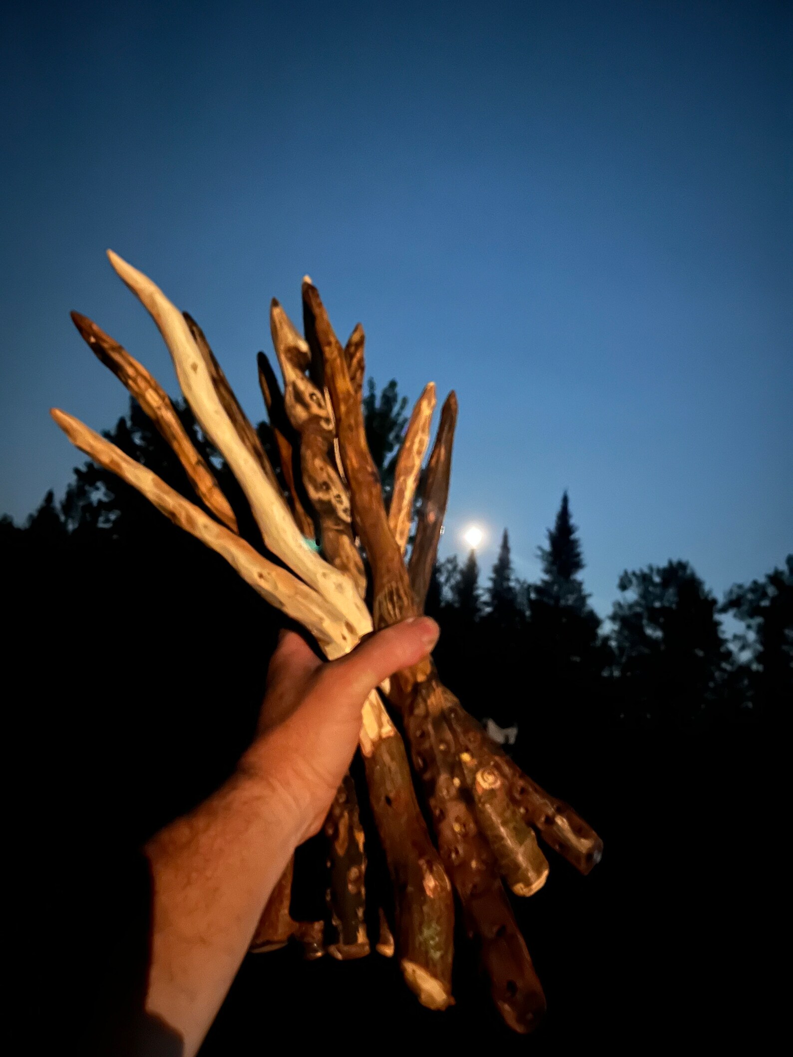 Traditional Cedar Wood Wand Named Aig Am Bheil Cruth Dubhach Na ...