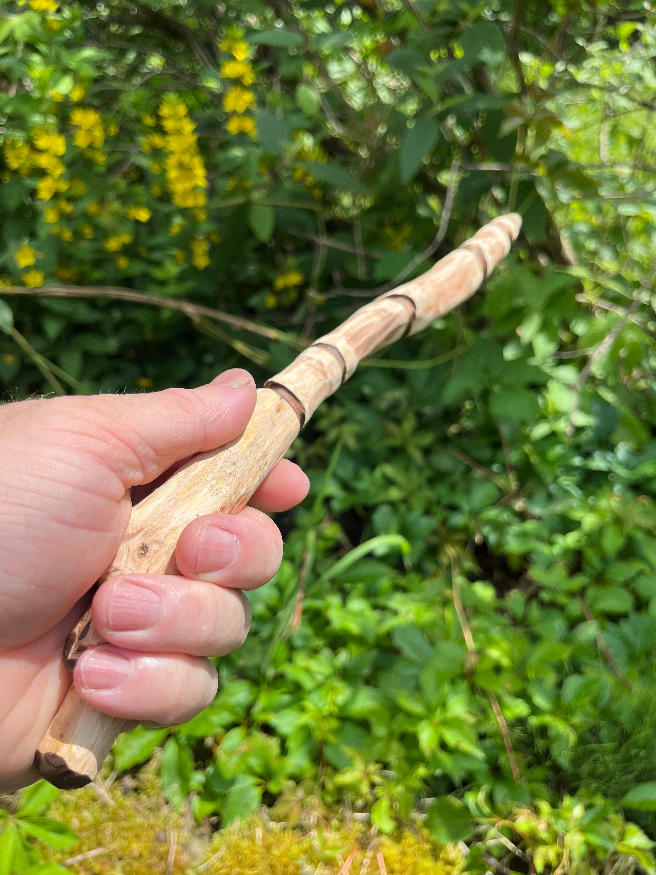 Rustic Hawthorn Wood Witch's Wand Named Sgèile Bheag small Scale - Etsy