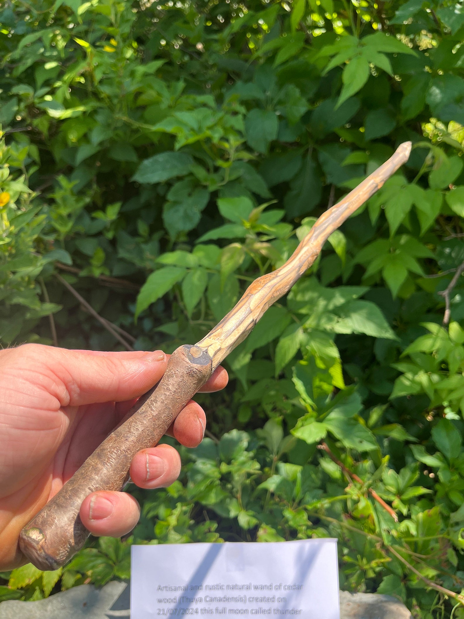 Traditional Cedar Wood Wand Named Aig Am Bheil Cruth Dubhach Na ...