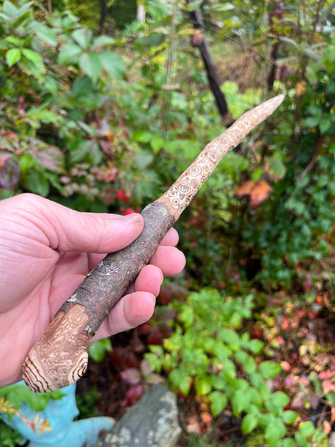 Rustic Pear Wood Wand Named Miorbhuil (mirage). Created on the Full ...