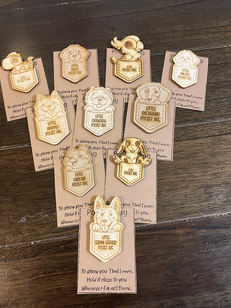 Pocket Hug Gift | Kid Classroom Set Favor |animal Wooden Pocket Hug ...