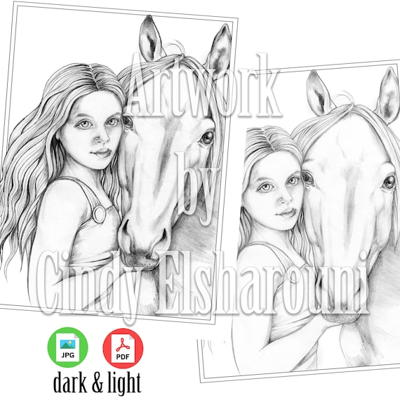 Realistic Arabian Horse Coloring Pages