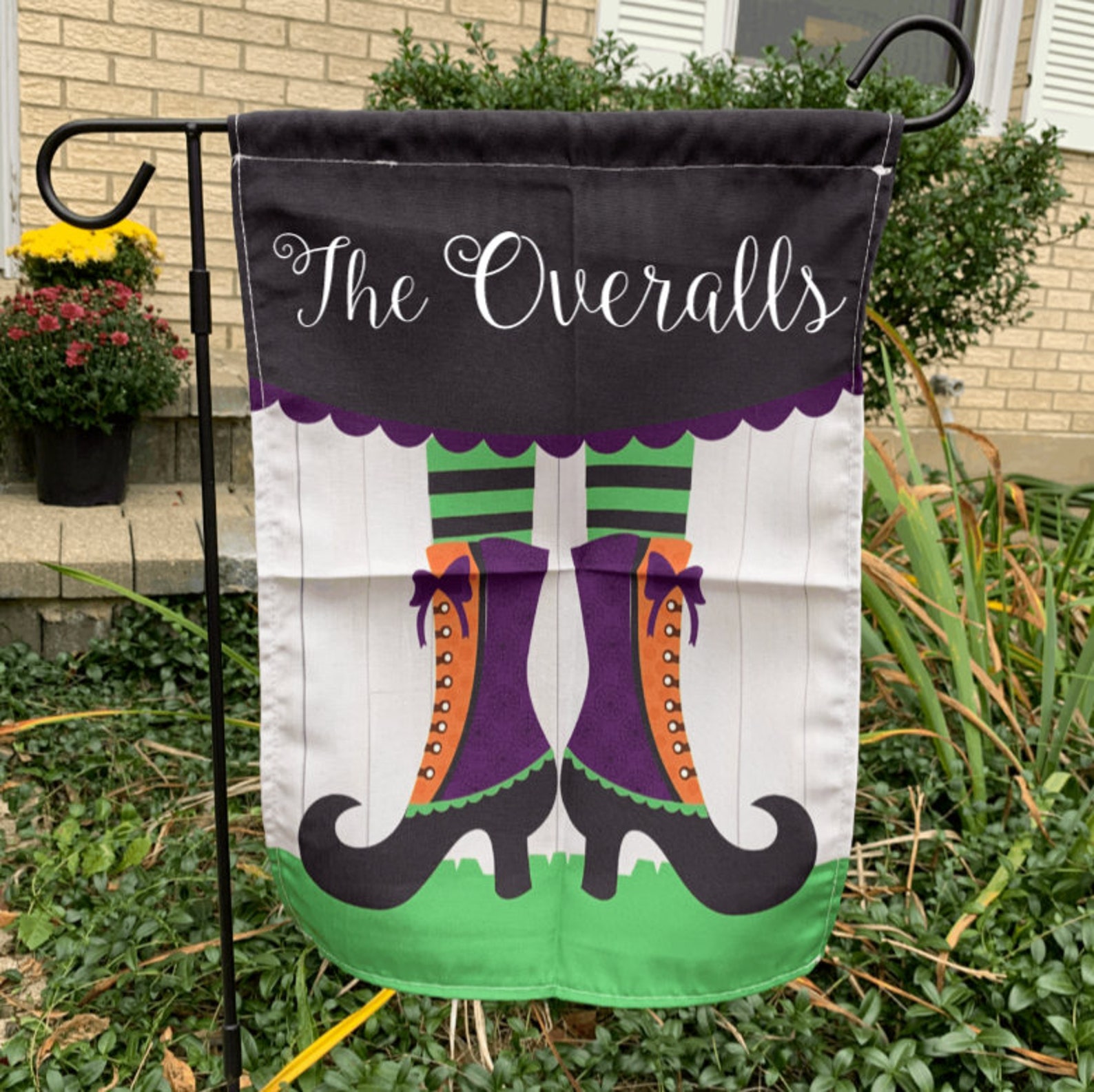 Witch Garden Flag Family Name Personalized Garden Flag Fall - Etsy