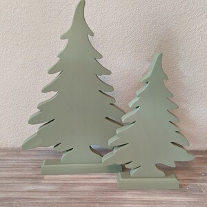 Decorative Painted Wood Evergreen Tree - Etsy
