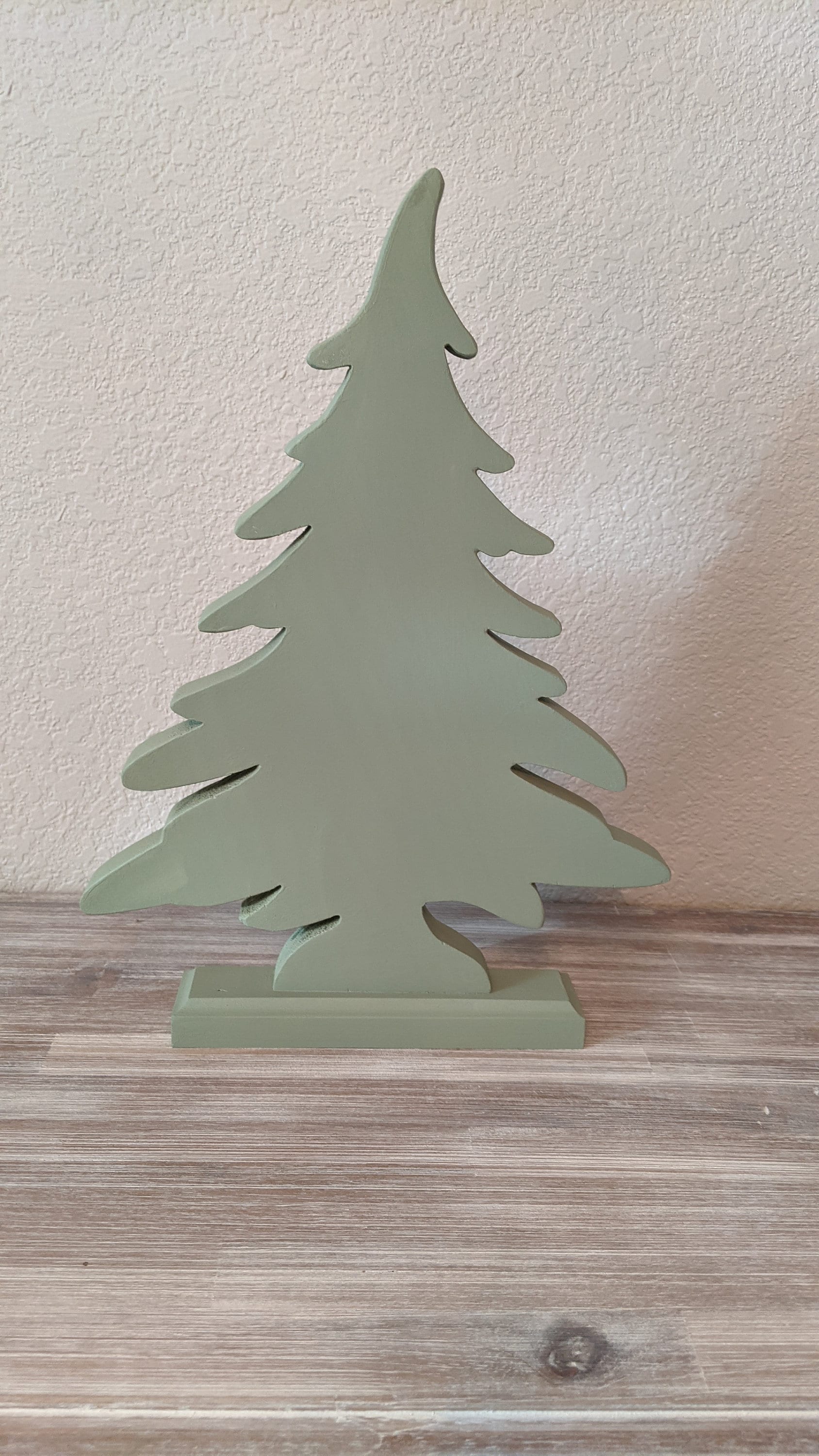 Decorative Painted Wood Evergreen Tree - Etsy