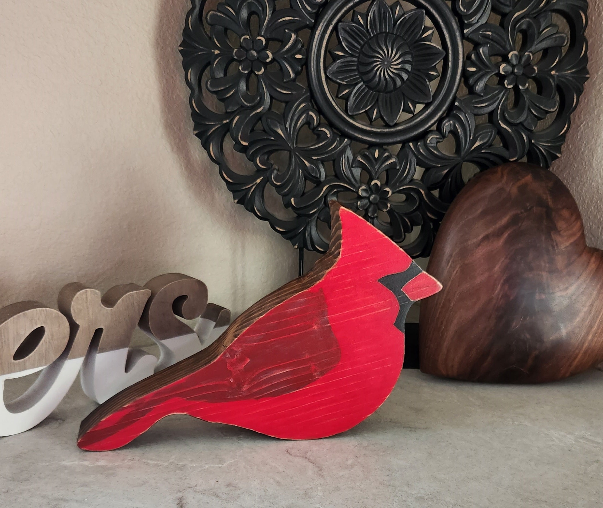 Decorative Wood Cardinal - Etsy