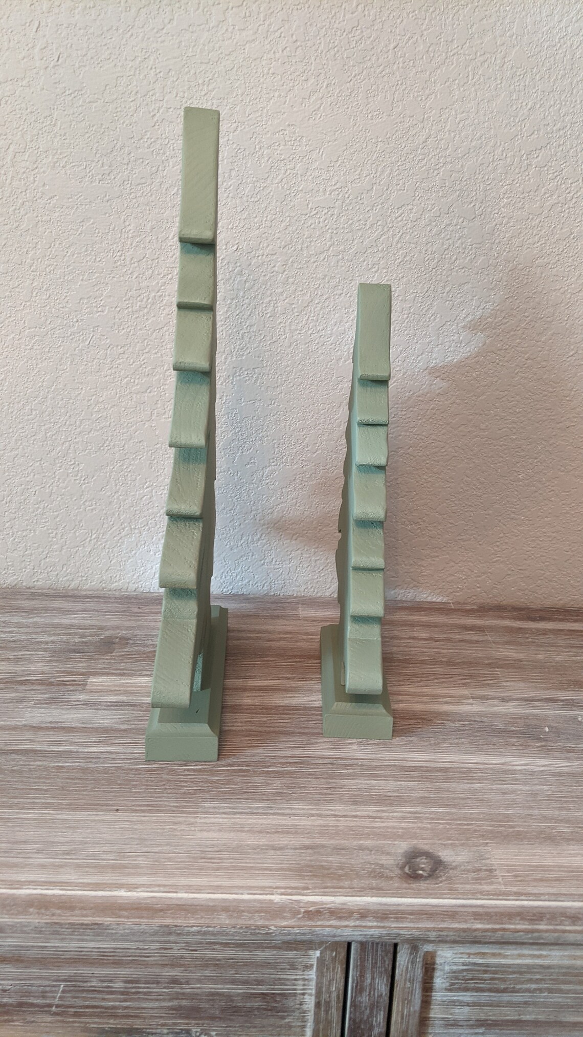 Decorative Painted Wood Evergreen Tree - Etsy