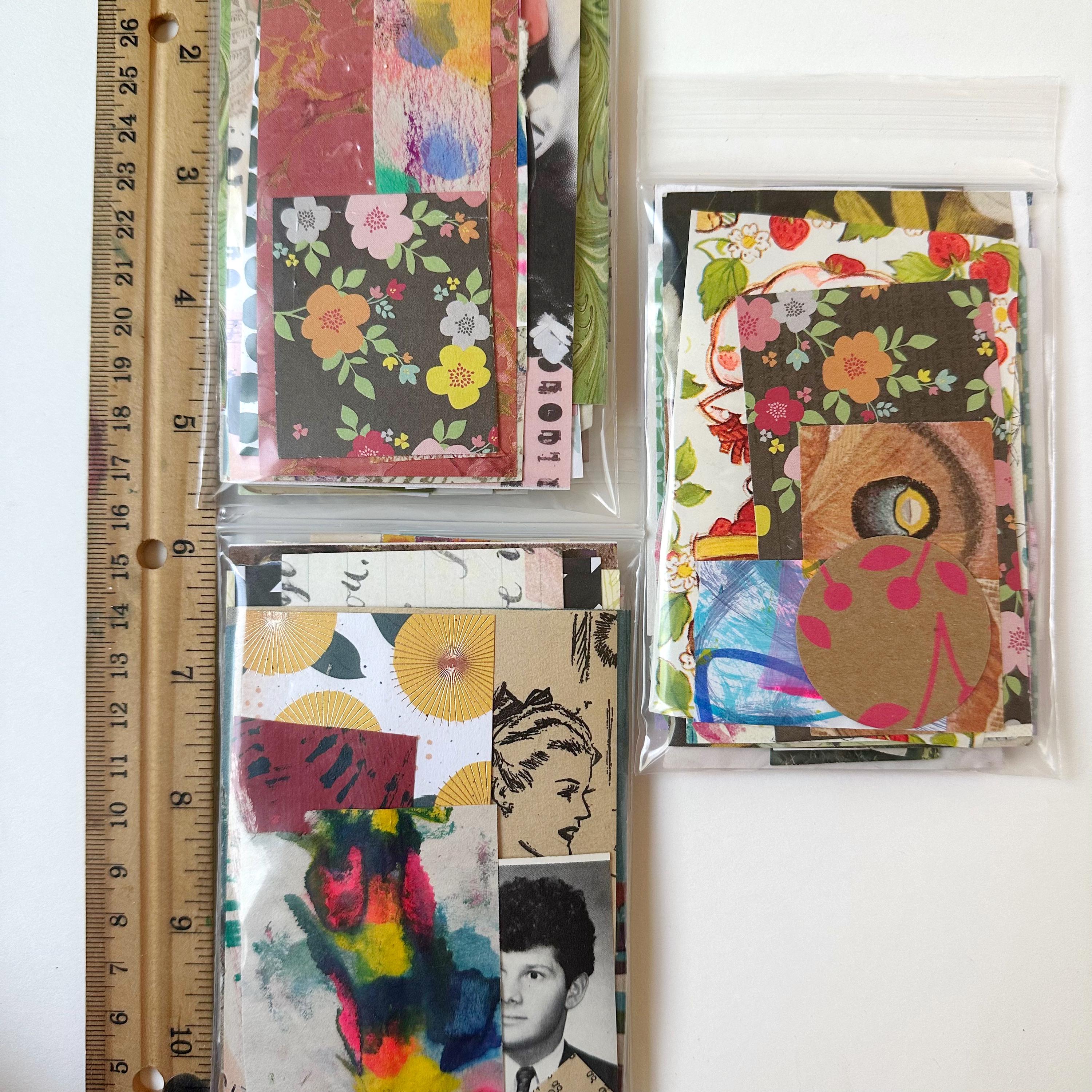 Mini Collage Kits - Vintage Ephemera, Hand Painted Papers, Scrappy ...