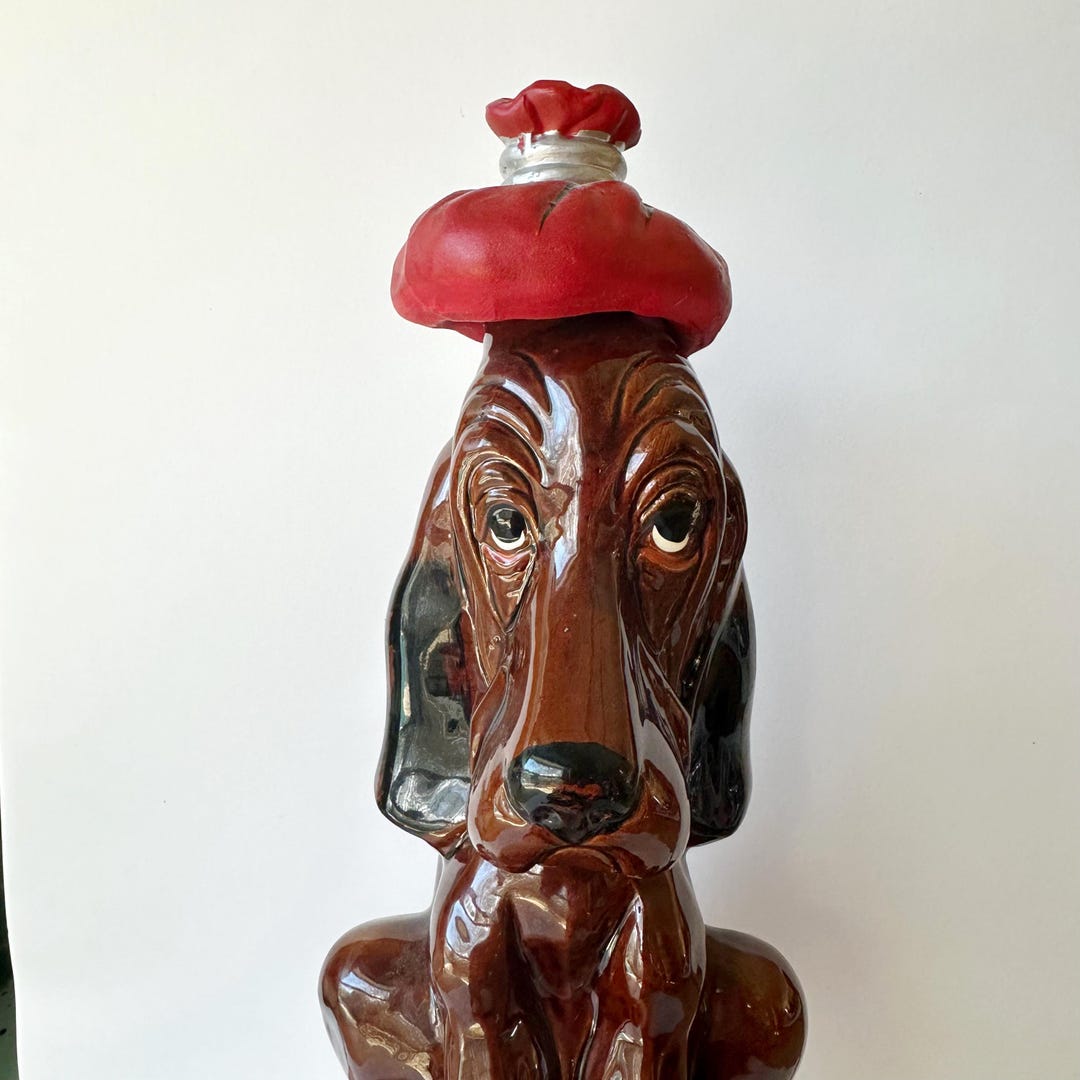 Vintage Enesco Ceramic Hound Hangover Dog Decanter Made in Japan - Etsy