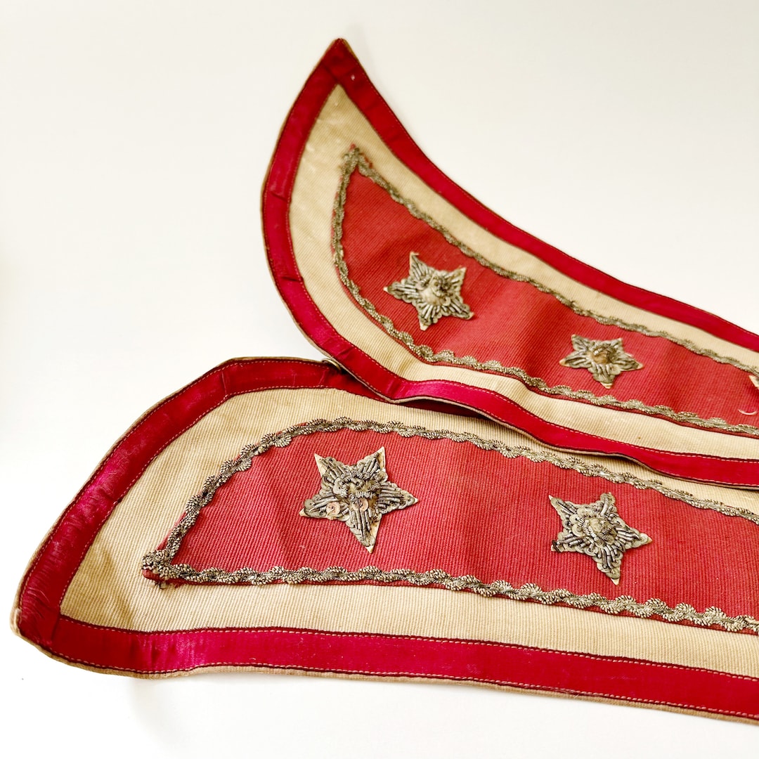 Vintage Red Fraternal Sash With Sequins - Etsy