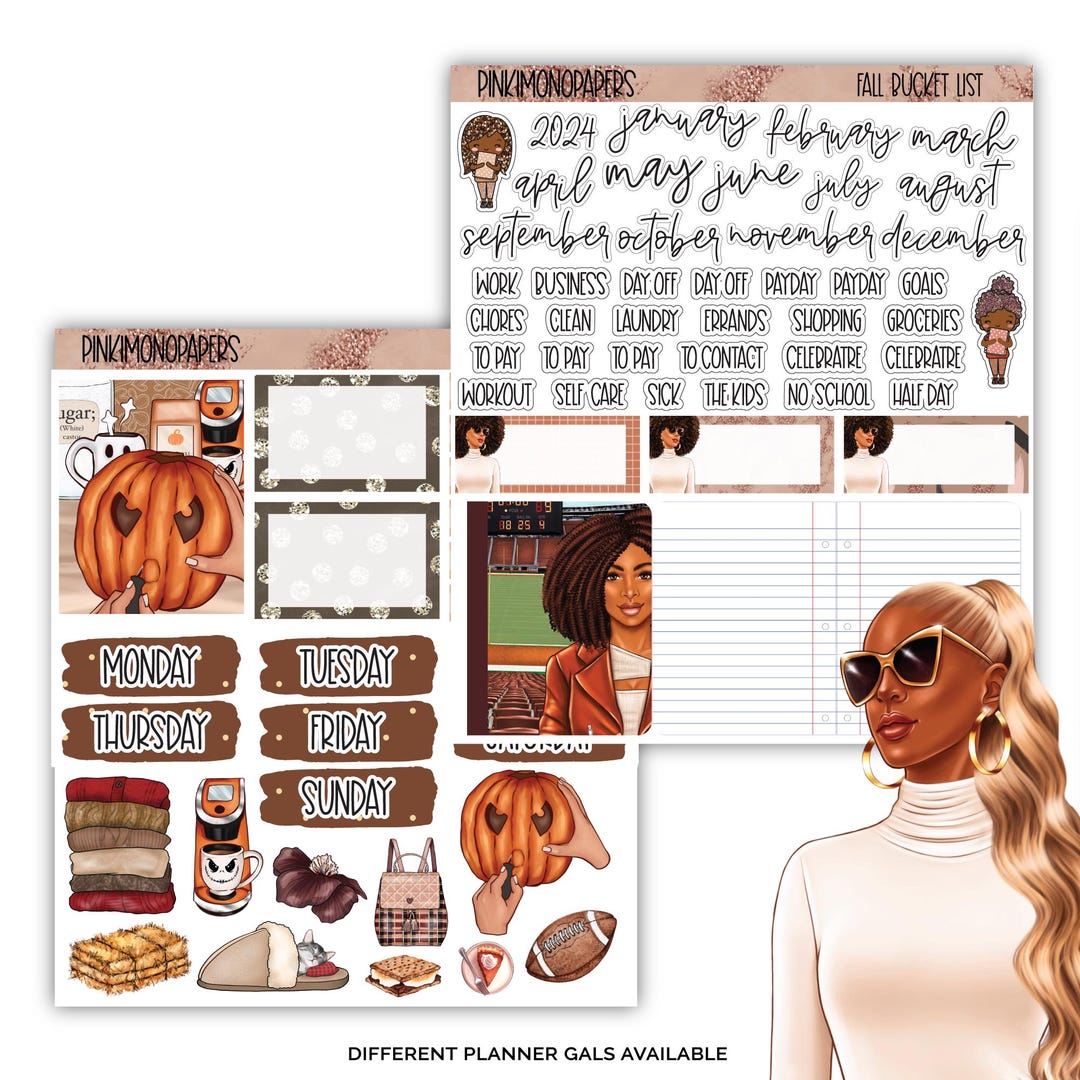 Tiny & Add on Sticker Kits - Fall Bucket List - Planner Sticker Kit ...