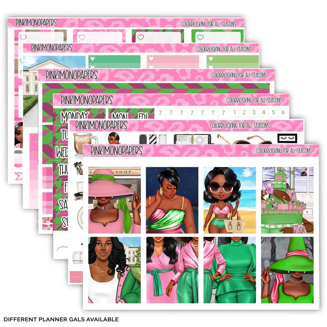 Weekly Sticker Kit - PG Colorblocking for All Seasons - ECLP Sticker ...