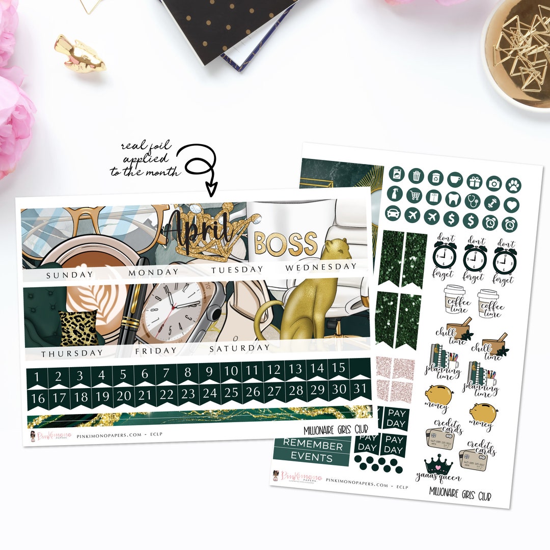 Millionaire Girls Club Monthly Sticker Kit, ECLP Monthly Kit, ECPP ...