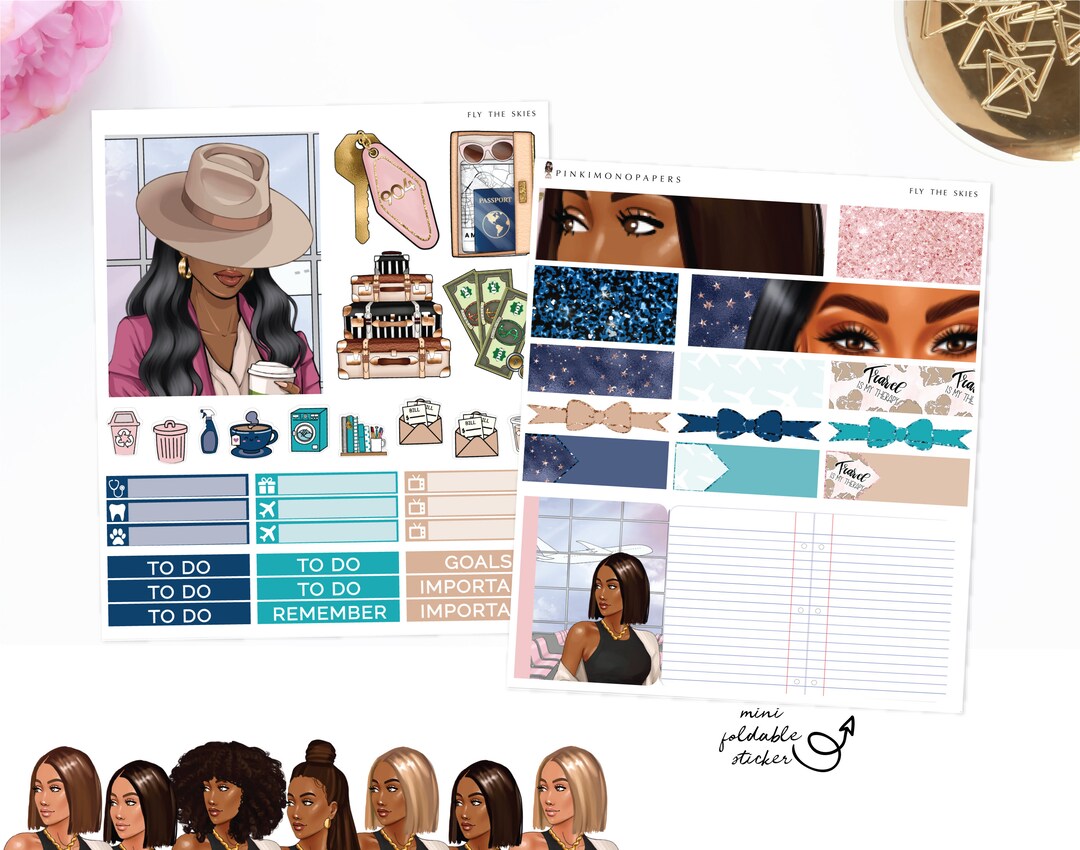 Fly the Skies Add-on Sticker Kits Planner Sticker Kit - Etsy