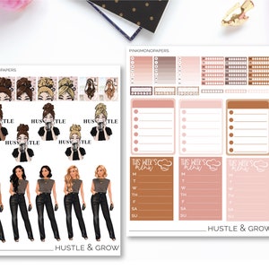 Hustle & Grow - Digital Stickers for Goodnotes, Planner Sticker Kit ...