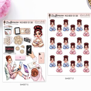 Much Needed Self Care - Sticker Sheets | Diverse Options Offered - Etsy