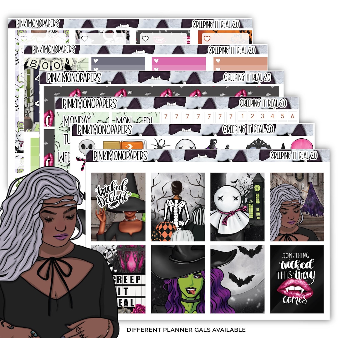 Weekly Sticker Kit - Creeping It Real 2.0 - ECLP Sticker Kit, Happy ...