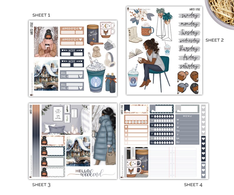 Winter Hygge - Mini Kit Sticker Kit, Planner Sticker Kit | Diverse ...