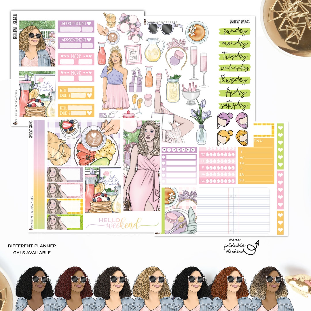 Birthday Brunch - Mini Kit Sticker Kit, Planner Sticker Kit | Diverse ...