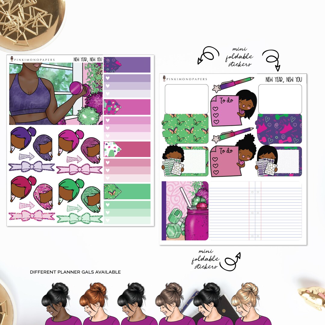 New Year, New You - Add-on Sticker Kits | Glam Stickers | Planner ...