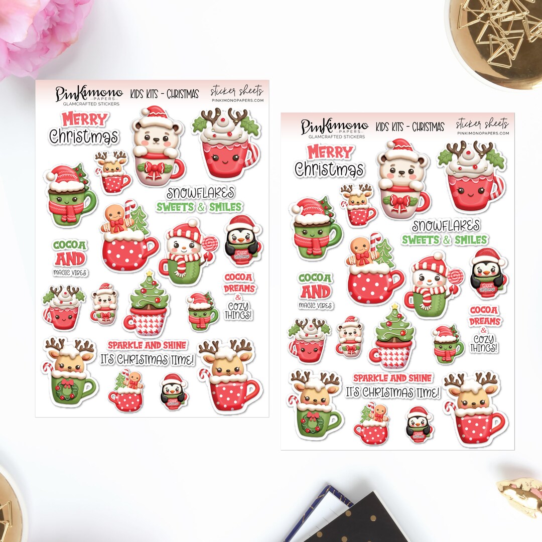 Kids Kits - Christmas - Sticker Sheets | Kid Stickers | Christmas ...