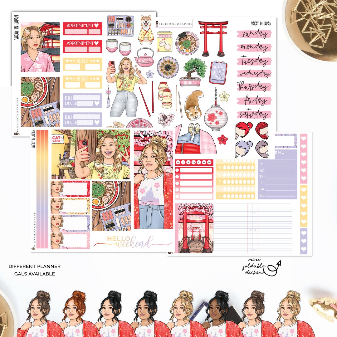 Vacay in Japan - Mini Kit Sticker Kit, Planner Sticker Kit | Diverse ...