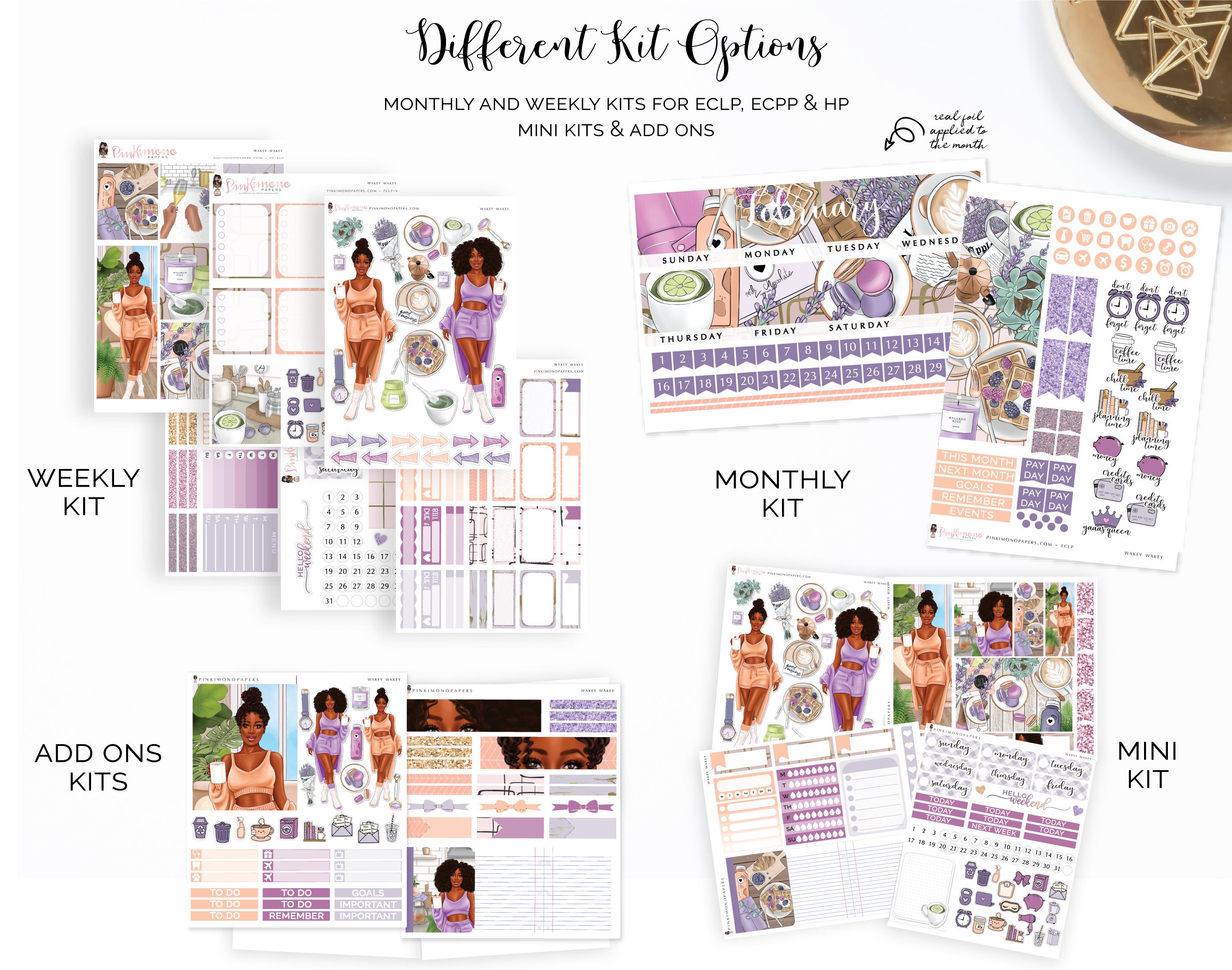 Wakey Wakey Add-on Sticker Kits Planner Sticker Kit - Etsy