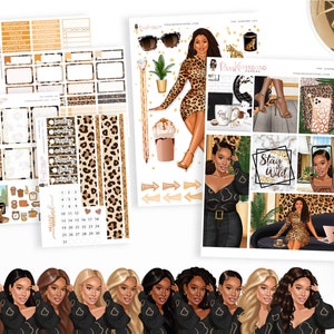 The Leopard Life Weekly Sticker Kit, ECLP Sticker Kit, Happy Planner ...