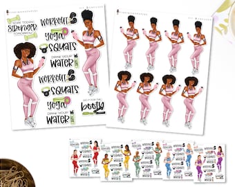 Fit & Focused Set 2 Planner Sticker Kit Diverse Options | Etsy