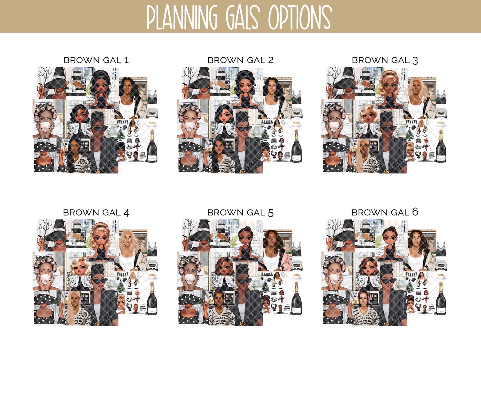 Mini Sticker Kit - B&W for All Seasons - Planner Sticker Kit | Diverse ...
