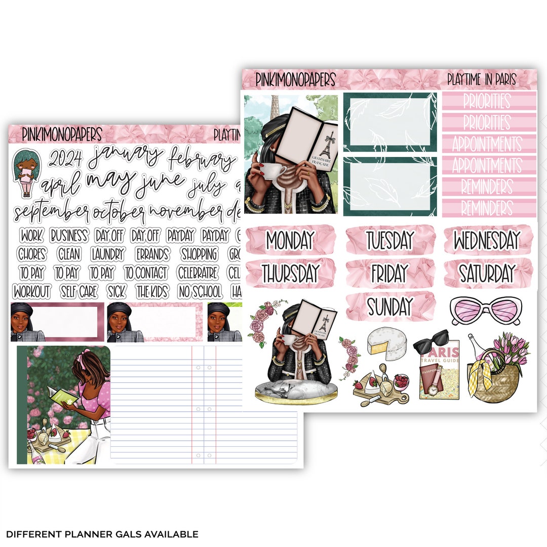 Tiny & Add on Sticker Kits - Playtime in Paris - Planner Sticker Kit ...