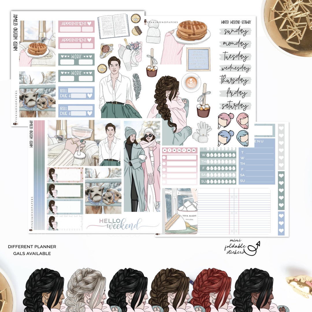 Weekend Winter Getaway - Mini Kit Sticker Kit, Planner Sticker Kit ...