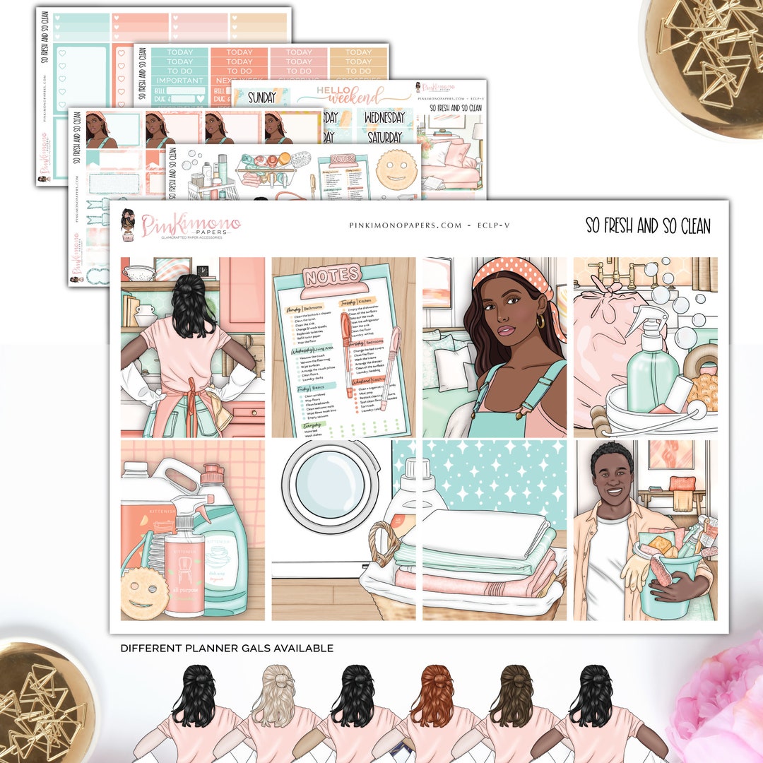 So Fresh & so Clean - Weekly Sticker Kit, ECLP Sticker Kit, Happy ...