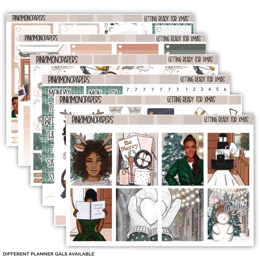 Weekly Sticker Kit - Getting Ready for Xmas - ECLP Sticker Kit, Happy ...