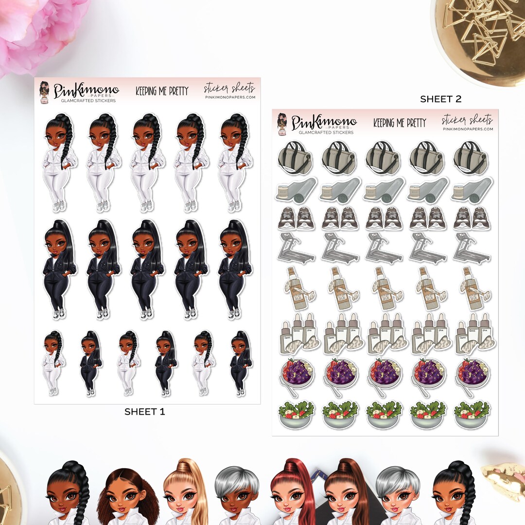 Treat Me Pretty - Sticker Sheets | Diverse Options Offered | Self Care ...